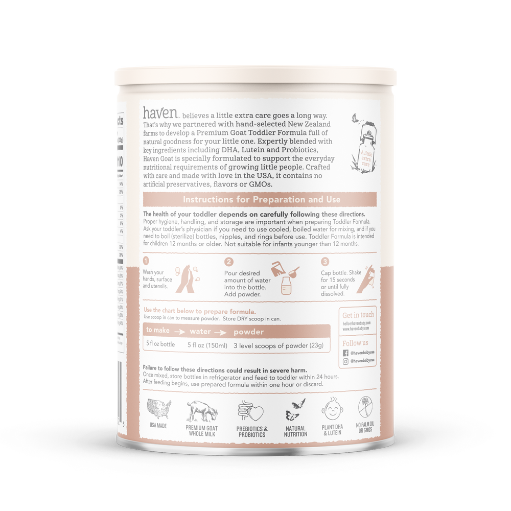 Haven Goat Toddler Formula